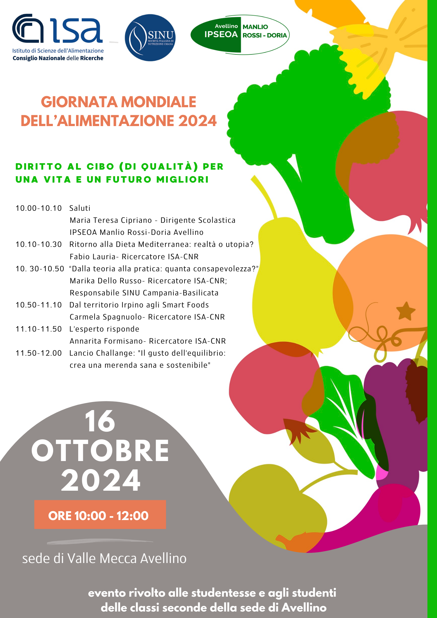 Giornata mondiale dell’alimentazione 2024 – scuola